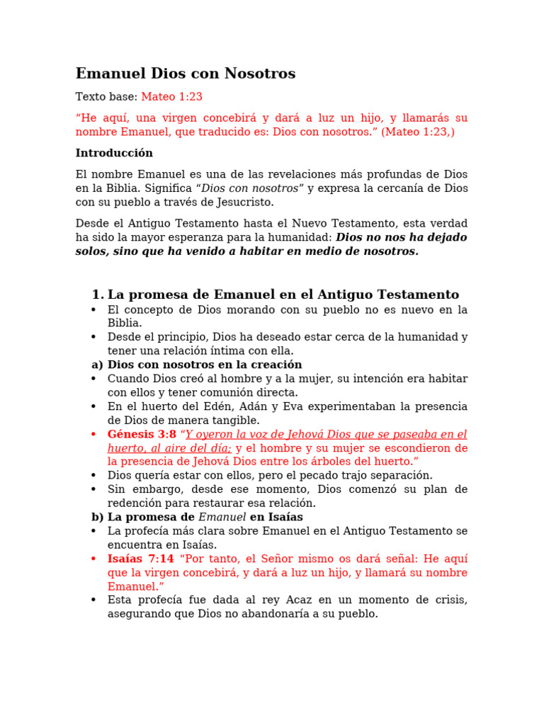 Emanuel Dios Con Nosotros | PDF | Jesús | Dios
