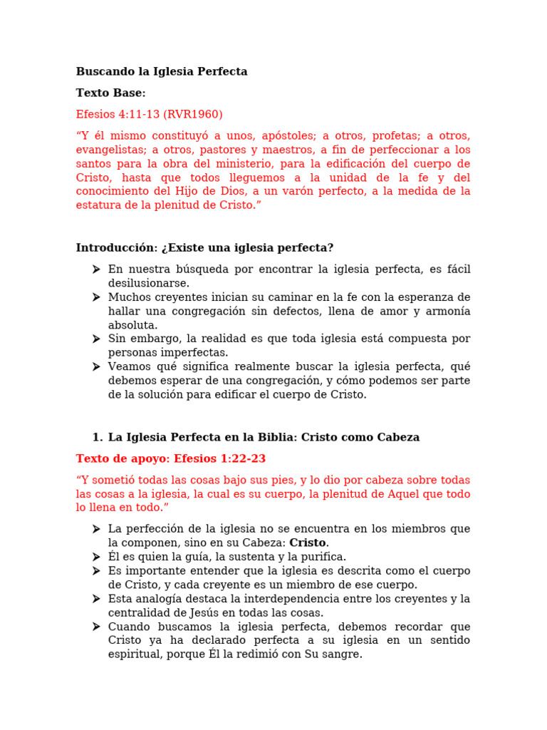 Buscando La Iglesia Perfecta Sabado 401 | PDF | Cristo (título ...