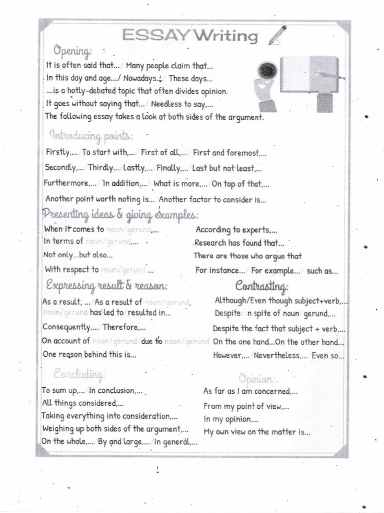 ESSAY WRITING (Photocopy) | PDF