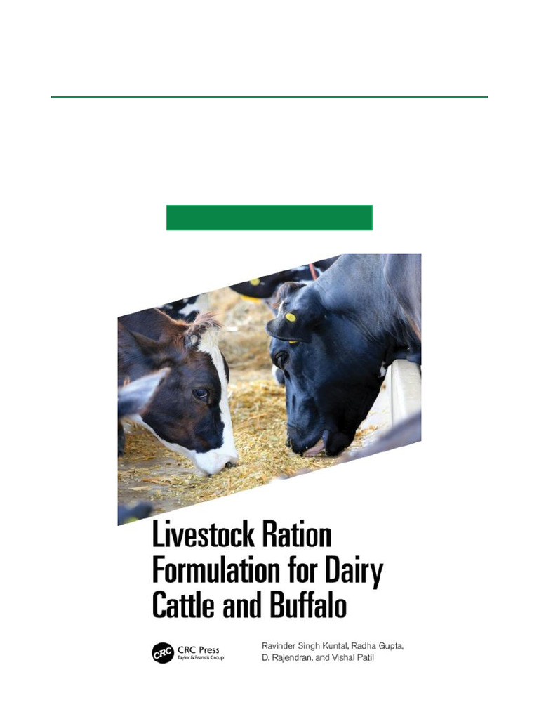 Livestock Ration Formulation For Dairy Cattle and Buffalo, 1st Edition Full Text Download | PDF ...