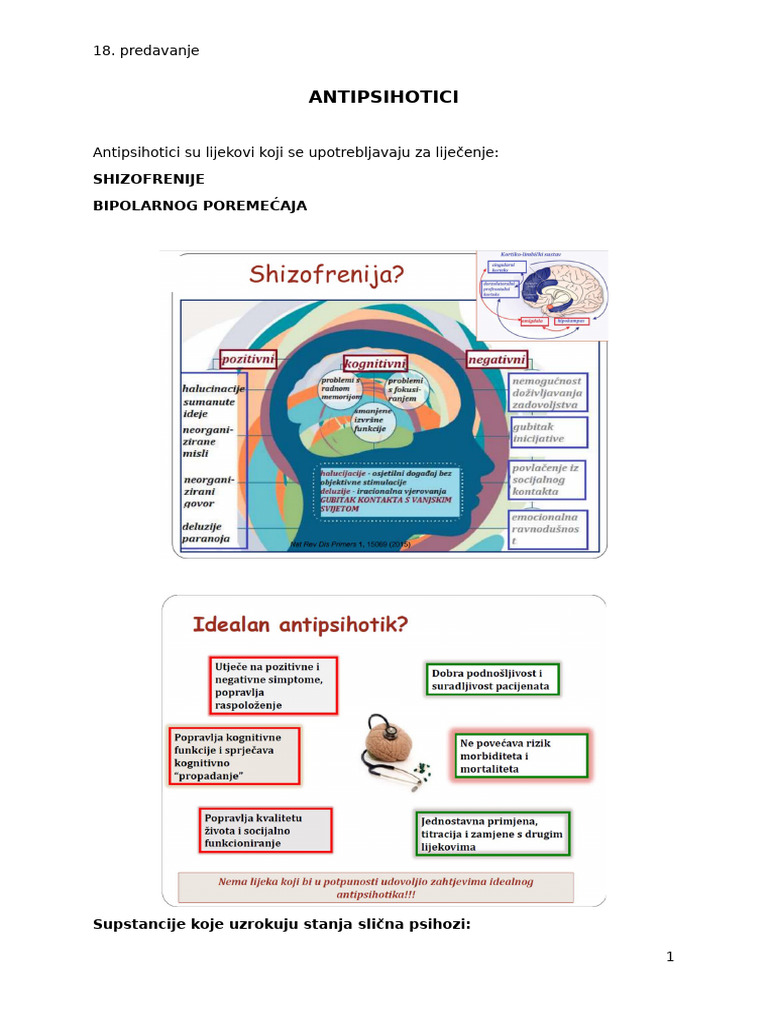 Predavanje - ANTIPSIHOTICI | PDF