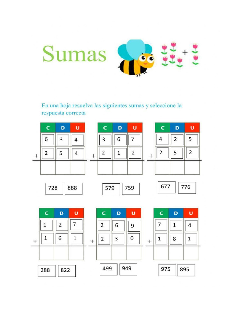 Sumas Con Centena | PDF