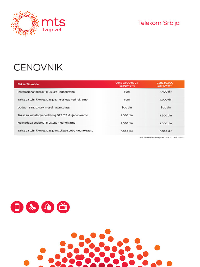 DTH Cenovnik Novo | PDF