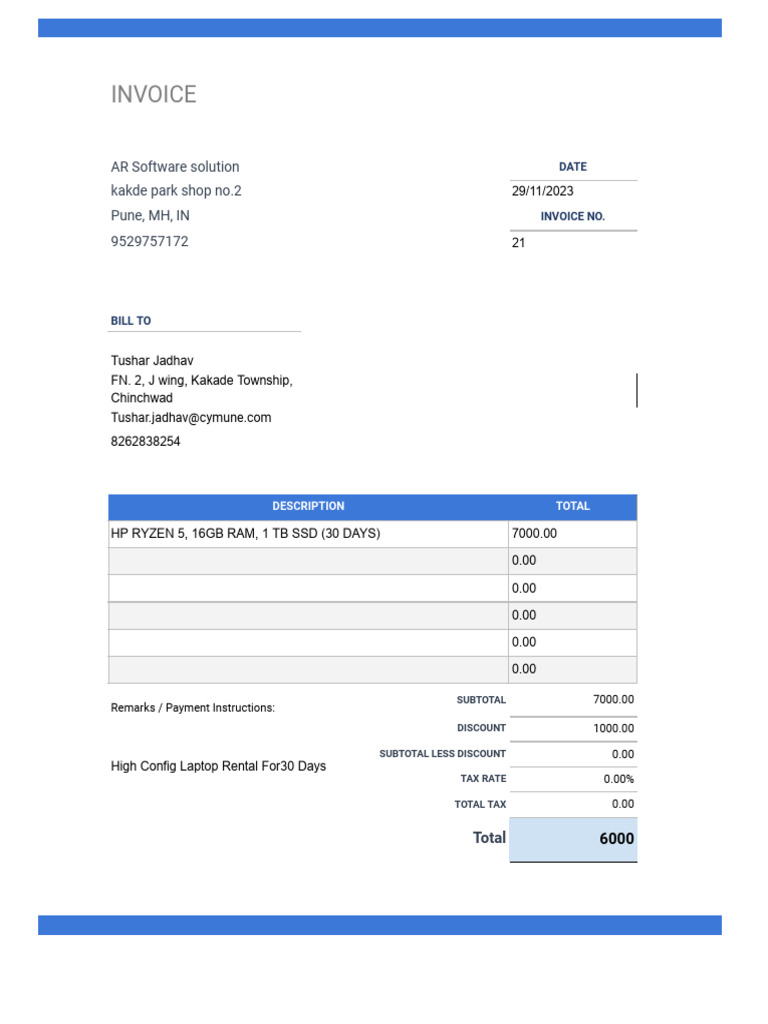 Rental-Invoice-Template-5-GDoc | PDF