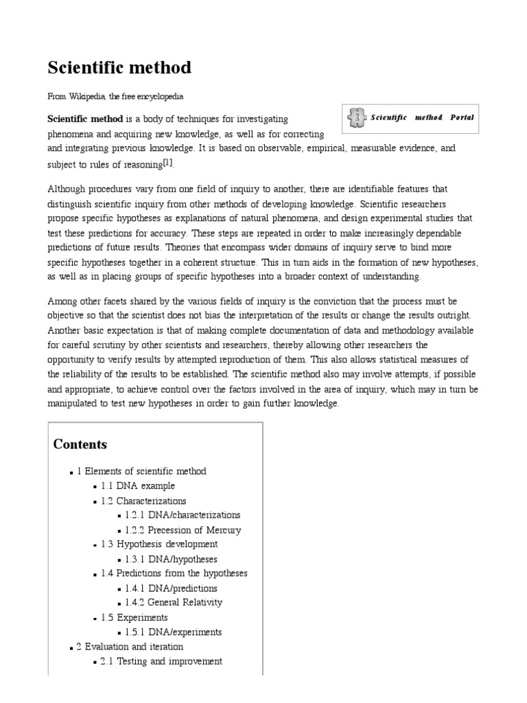 Scientific Method | PDF | Scientific Method | Hypothesis
