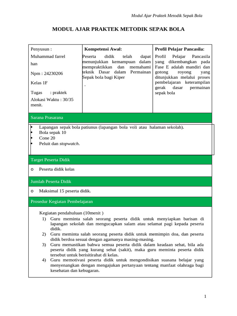 MODUL AJAR - Compressed | PDF
