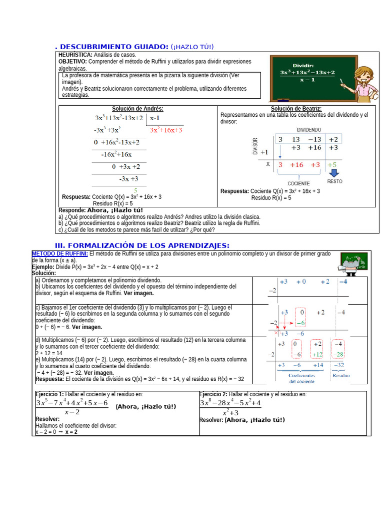 Descubrimiento Guiado | PDF | División (Matemáticas) | Matemáticas Aplicadas