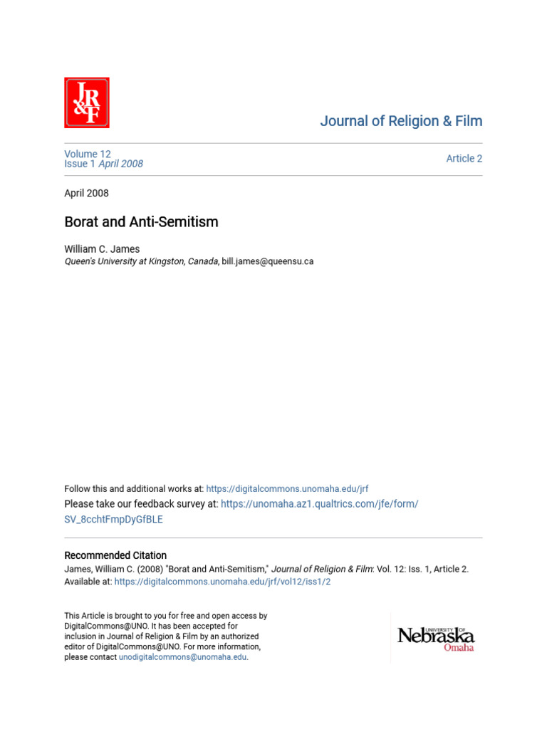 Borat and Anti-Semitism | PDF | Antisemitism