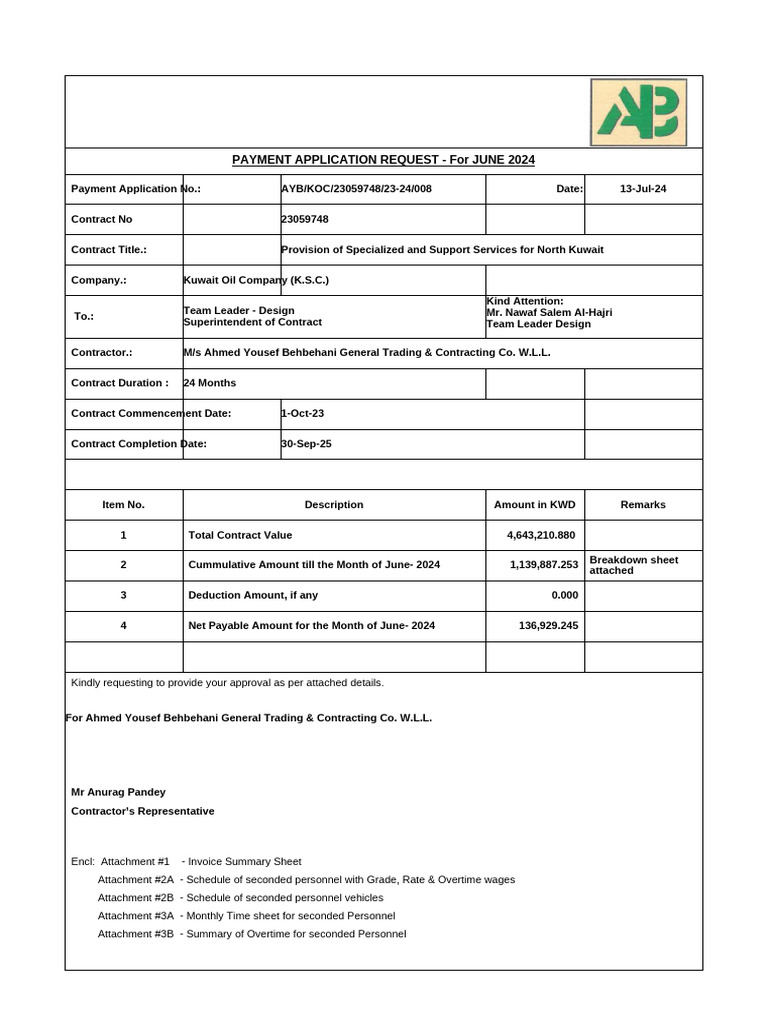 June Invoice v3 17 07 2024 | PDF | Wages And Salaries | Expense