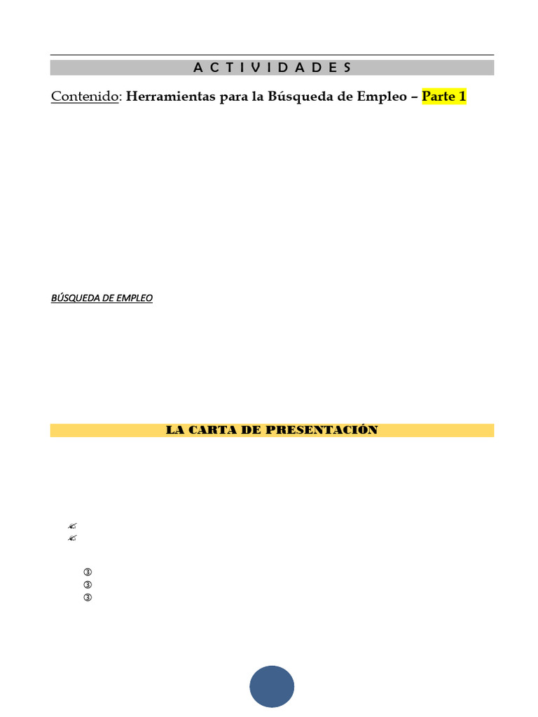 4 Herramientas Para Busqueda de Empleo Parte 1.Docx | PDF | Plan de estudios | La búsqueda de empleo
