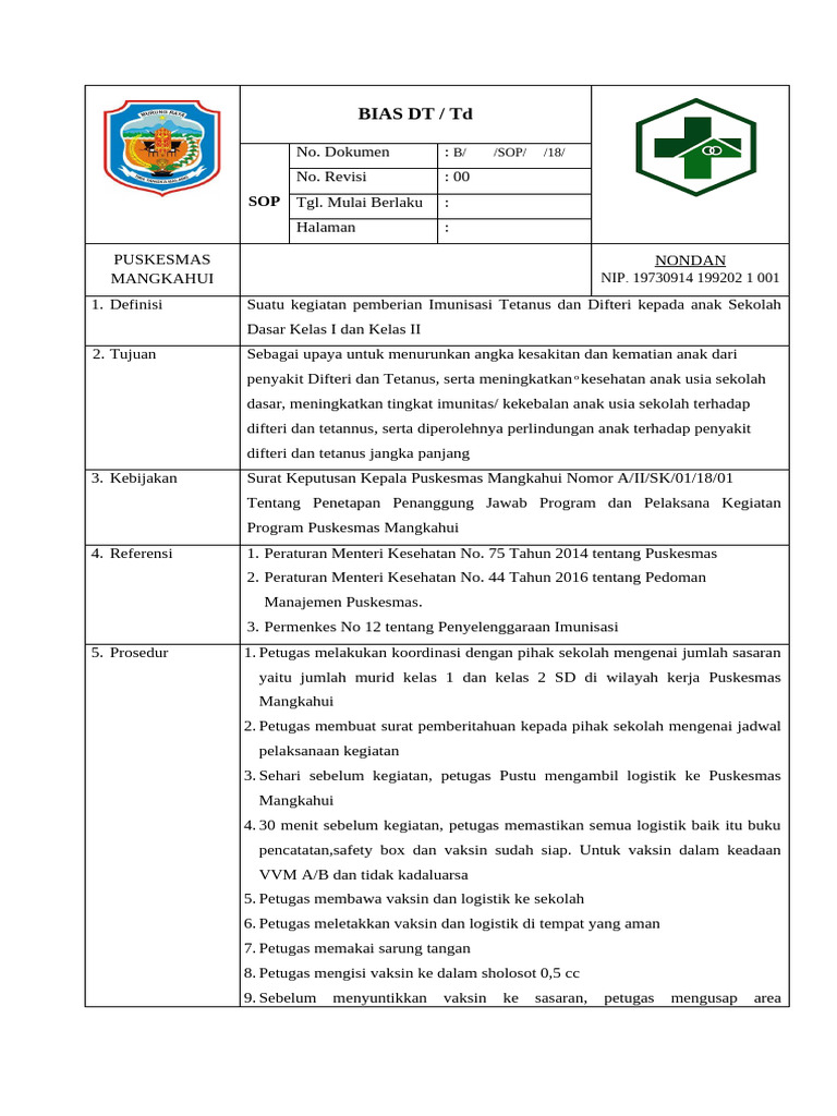 SOP BIAS DT TD | PDF