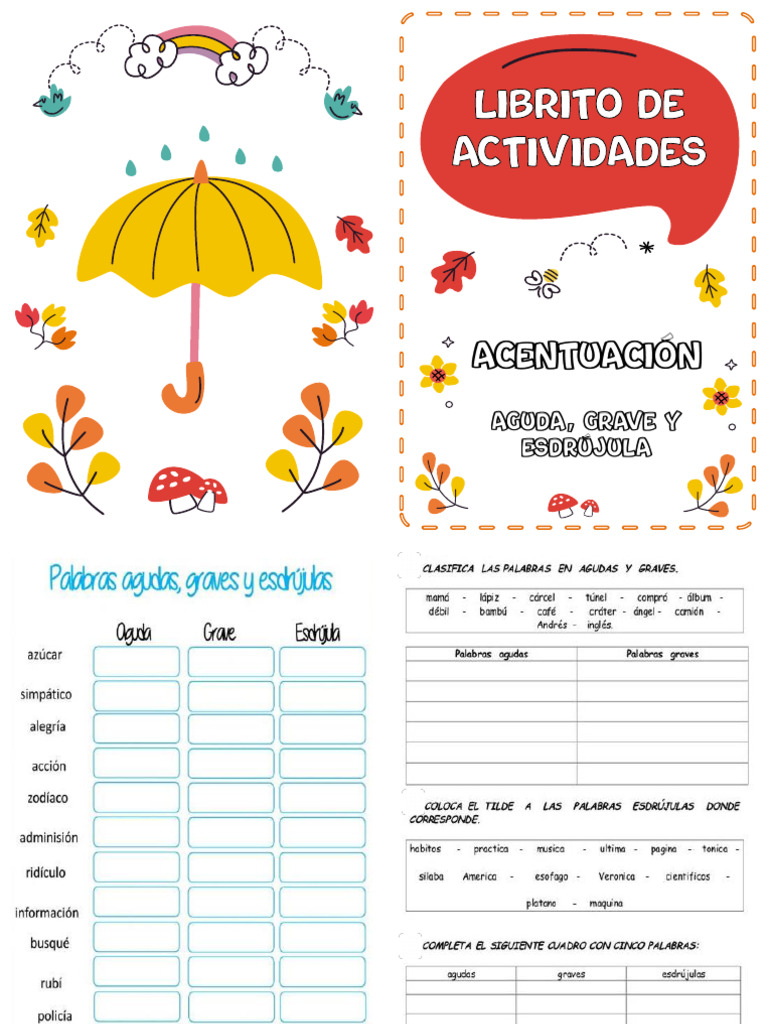 ACENTUACIÓN GRAVE - ESDRUJULA - AGUDA - PDF | PDF