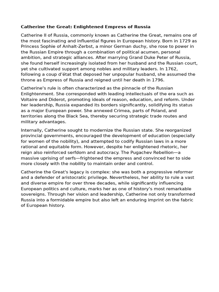 Catherine the Great | PDF