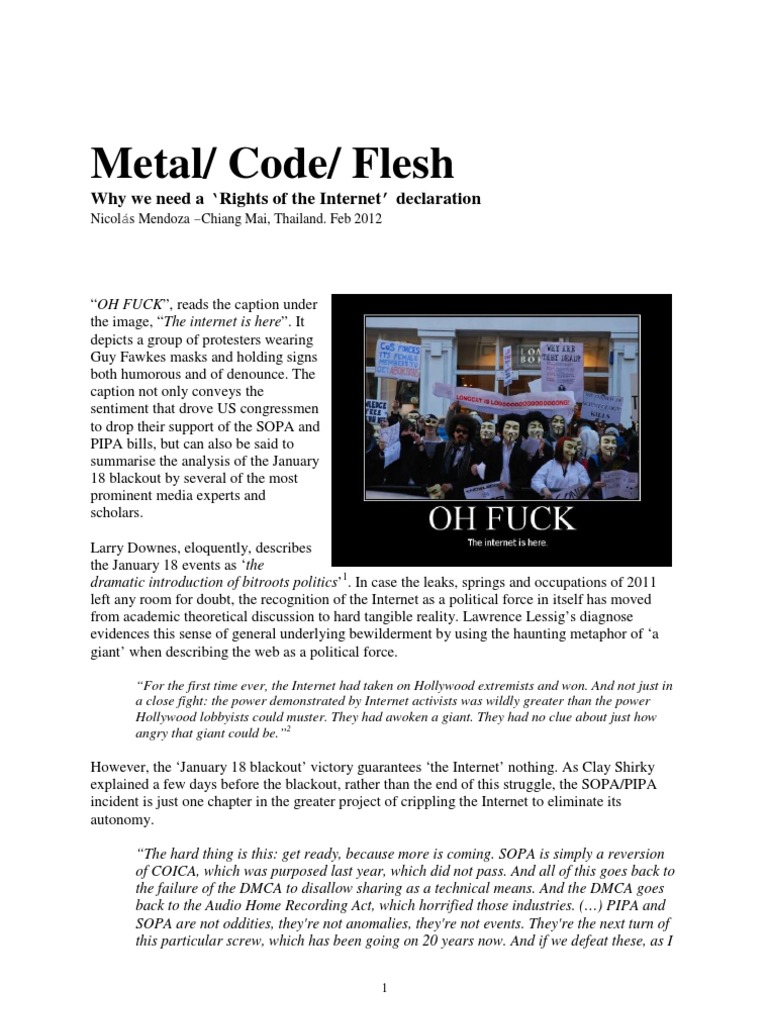 Metal Code Flesh Profanity Final | PDF | Internet | Life