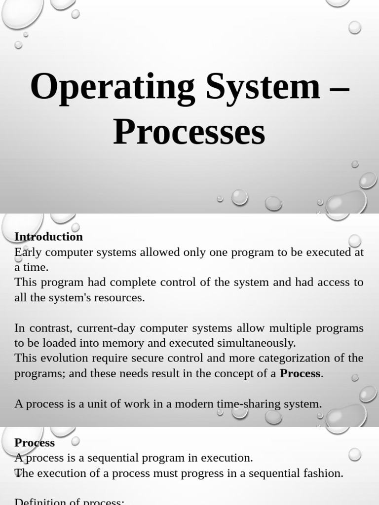 Lecture 3 - Operating Systems Processes | PDF | Process (Computing) | Operating System