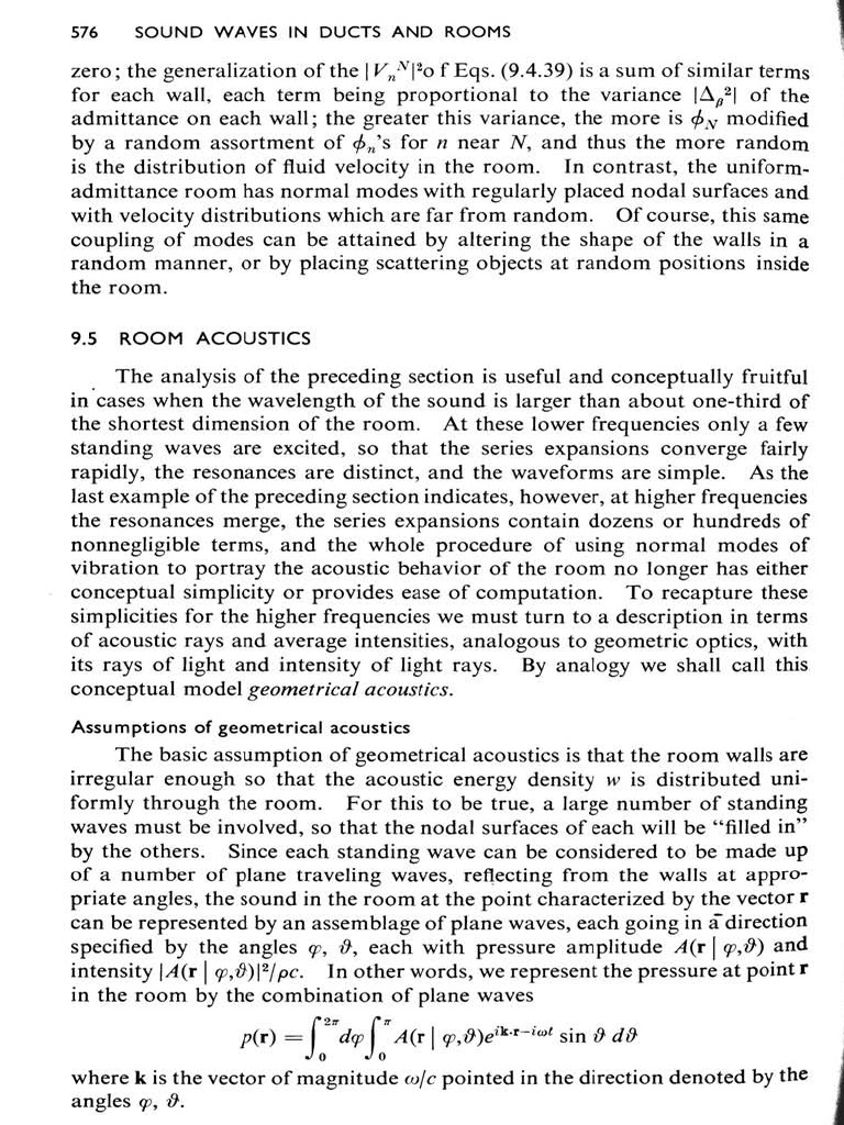 Morse-Ingard Theoretical Acoustics Section 9.5 | PDF | Normal Mode | Waves