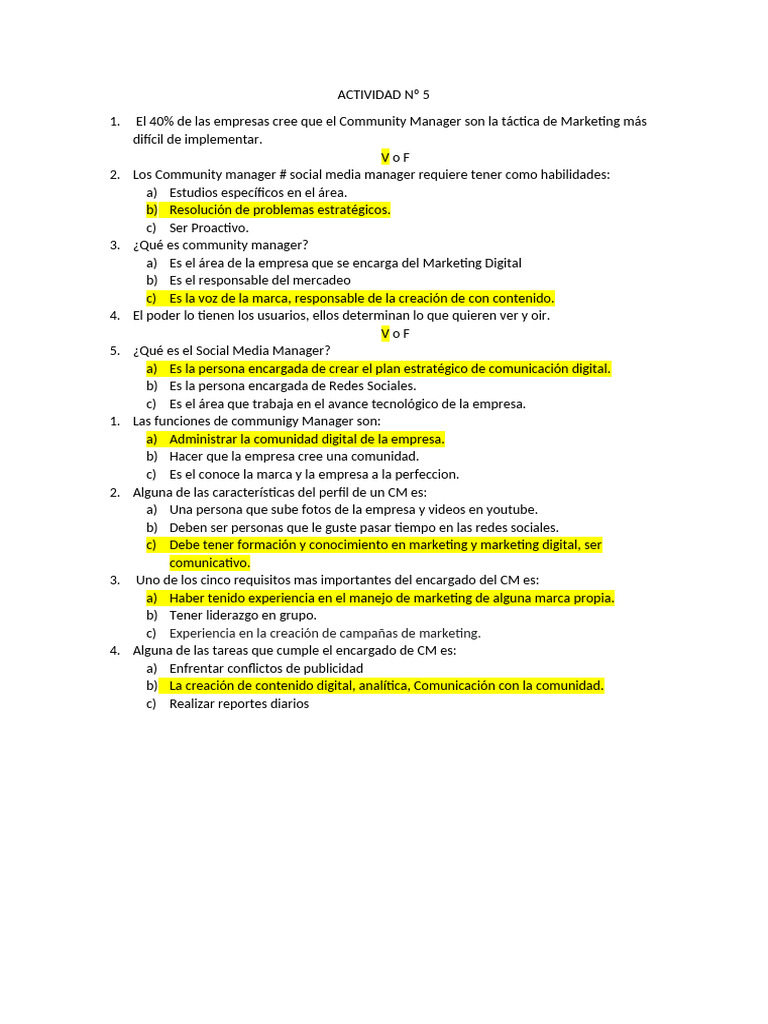 Actividad #5 MRT | PDF