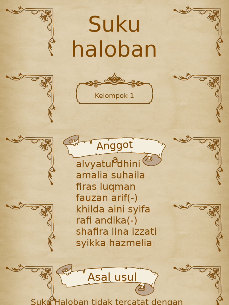 Suku Haloban Dhini | PDF