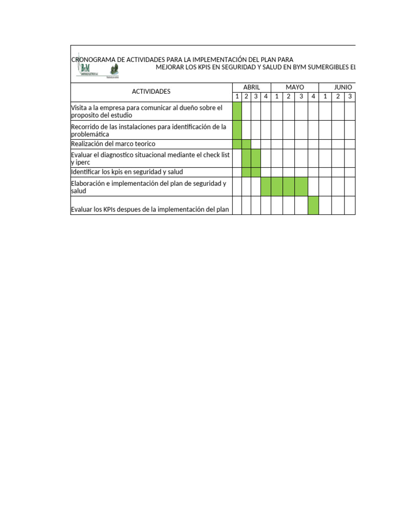 Cronograma de Ejecucion Del Proyecto | PDF