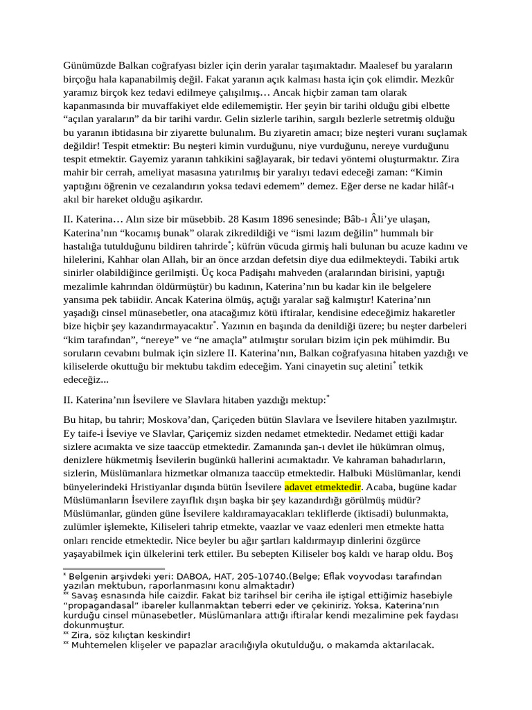 Katerina'nın mektubu | PDF