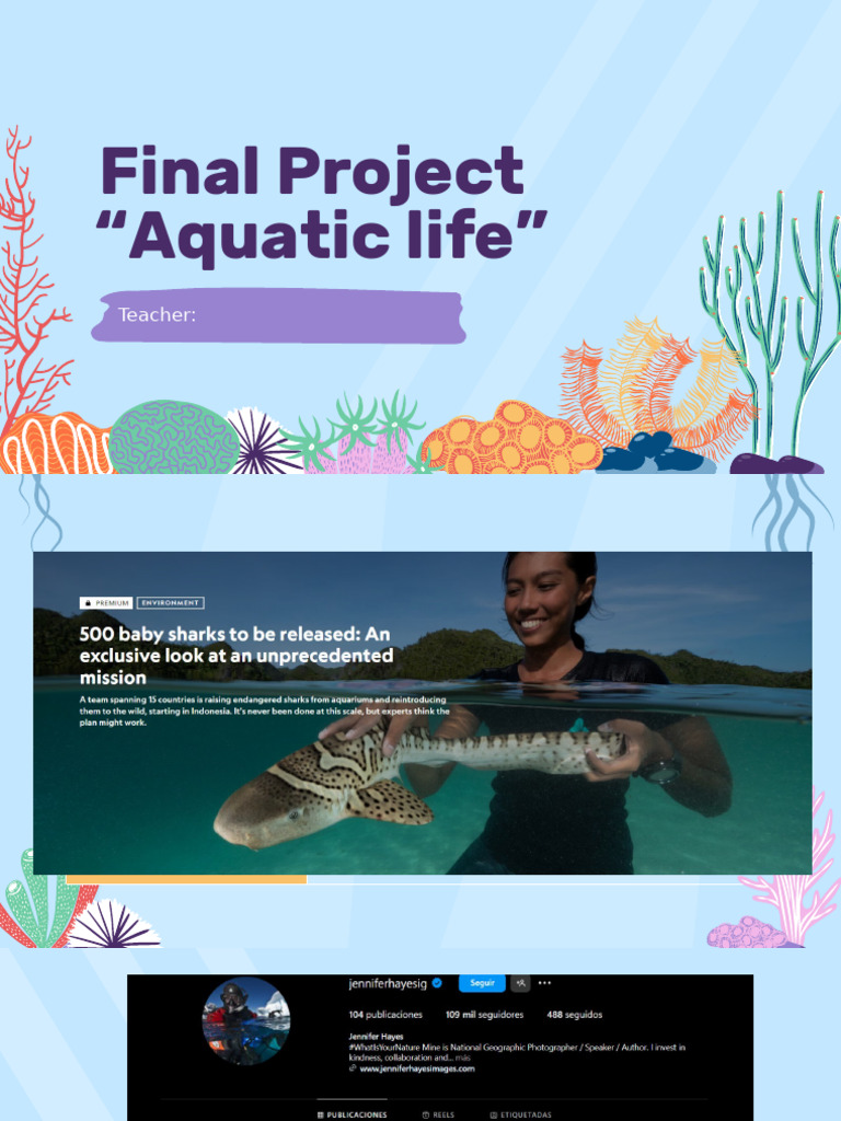 Aquatic Biomes Plants Activities For Elementary by Slidesgo | PDF