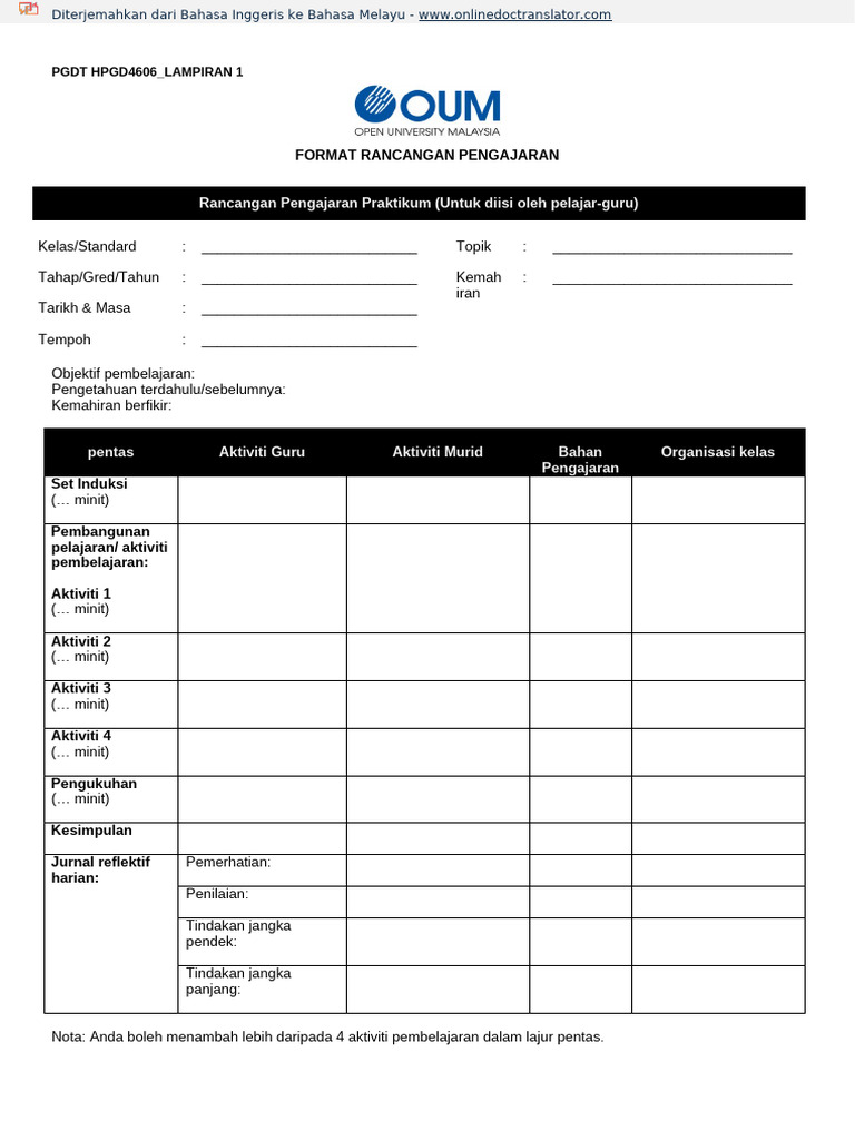 Lesson Plan Format.bm.Ms.docx | PDF