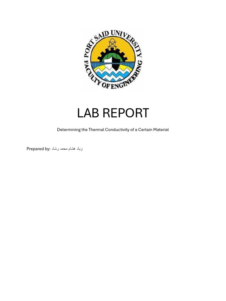 LAB REPORT For Heat Transfer | PDF
