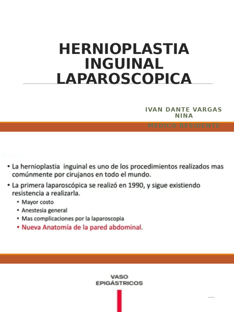 Hernioplastia Inguinal Laparoscopica | PDF