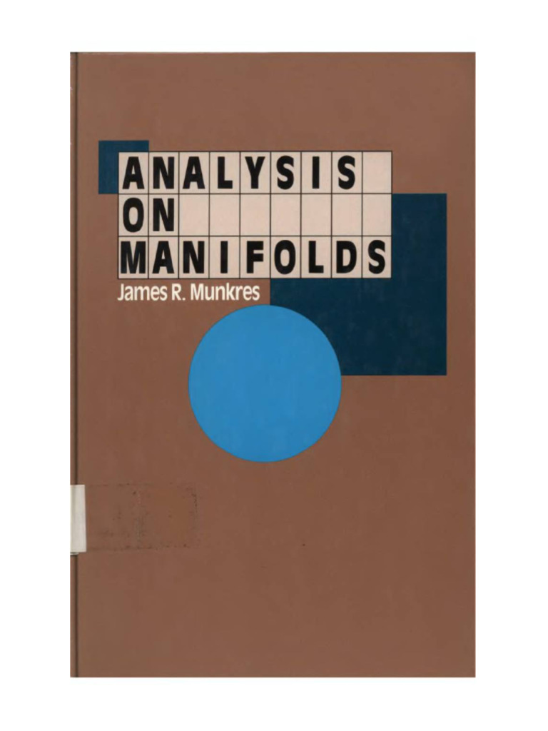 Munkres, J. R. Analysis On Manifolds-Total | PDF