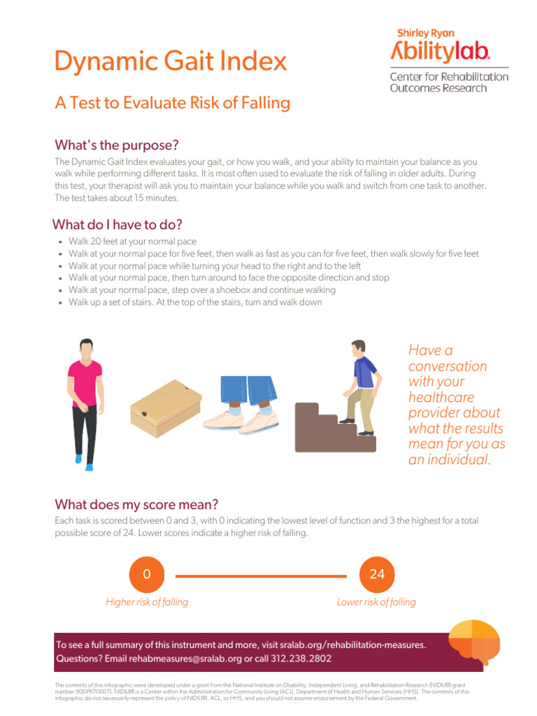 Dynamic Gait Index.infographic | PDF | Health Care