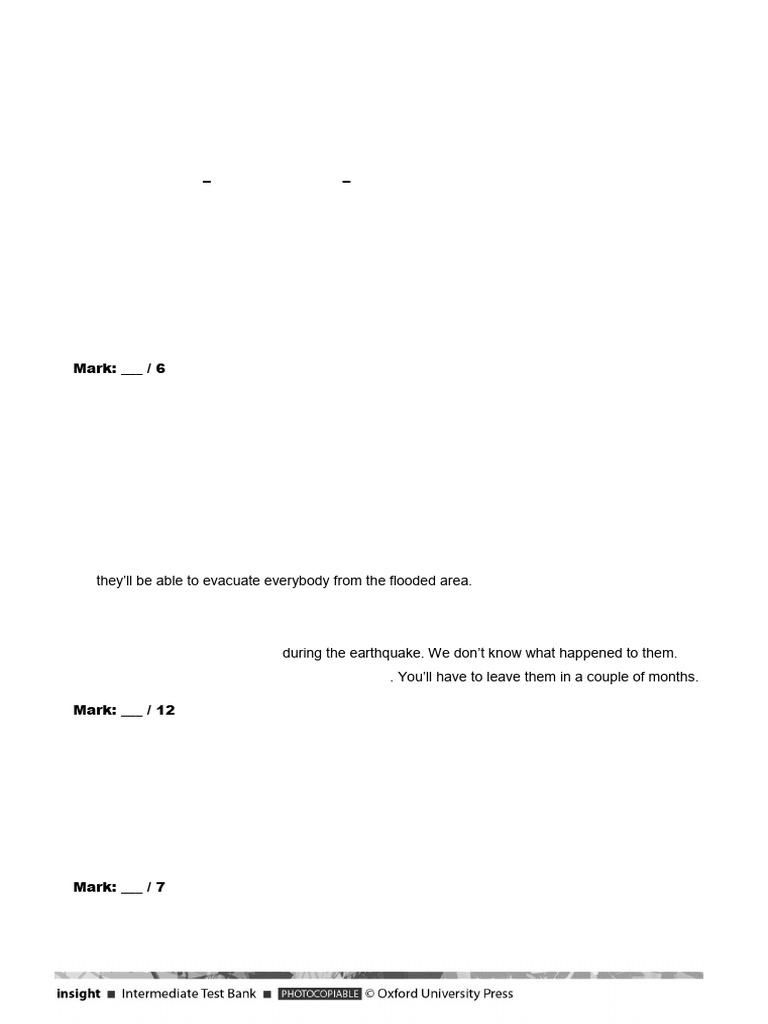 Vocabulary + Grammar Unit 4 Test B | PDF | Linguistic Morphology | Syntax