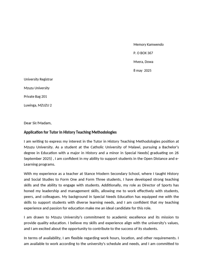 Mzuzu University | PDF