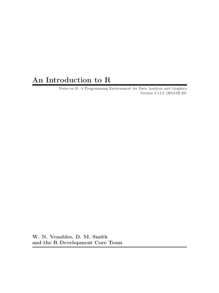 R Intro | PDF | R (Programming Language) | Array Data Structure