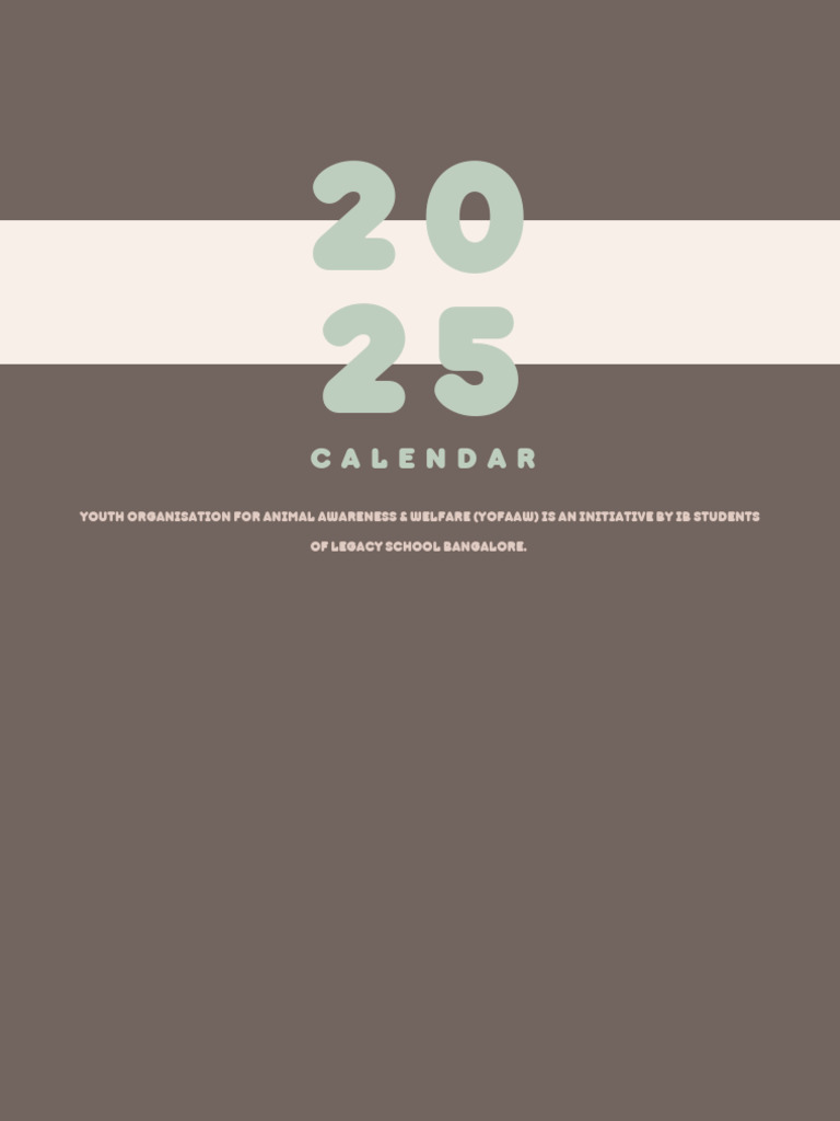 12 IB Calendar Project | PDF | Zoology