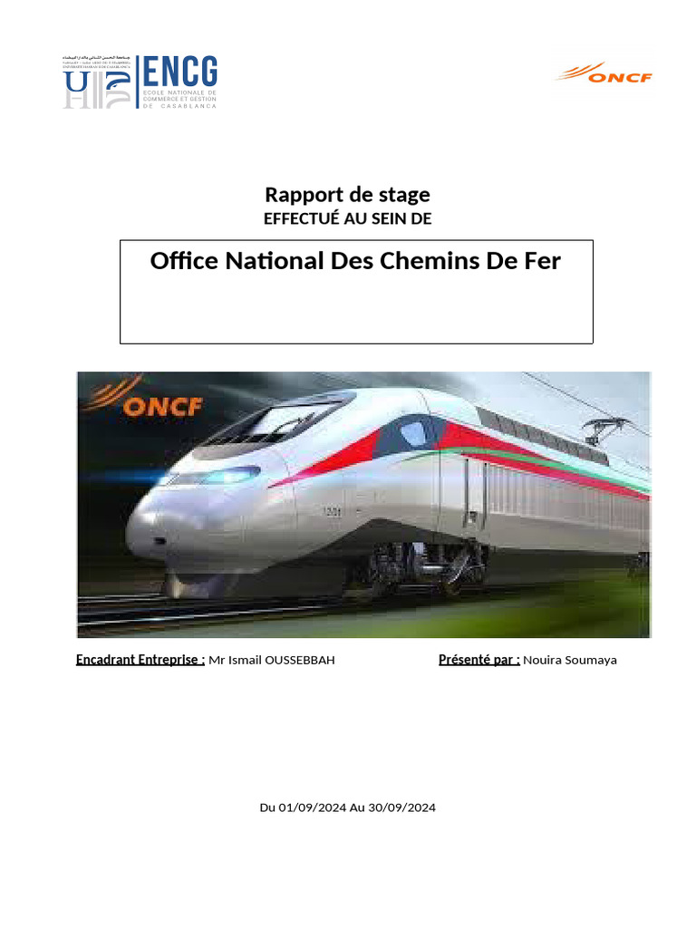 Rapport Annuel ONCF 2024 | PDF | Transport | Maroc