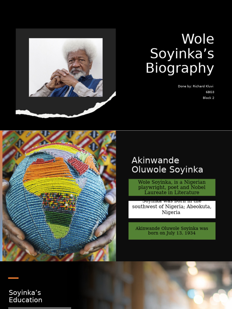 Wole Soyinka: Life and Achievements | PDF