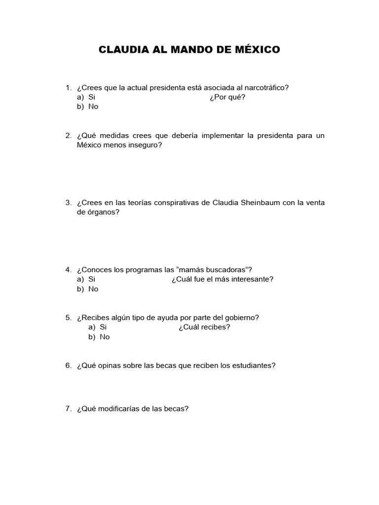 Entrevista Español | PDF