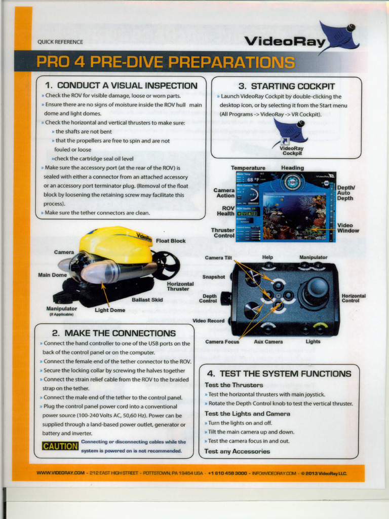 Manual ROV Video Ray - Pro4-1 | PDF