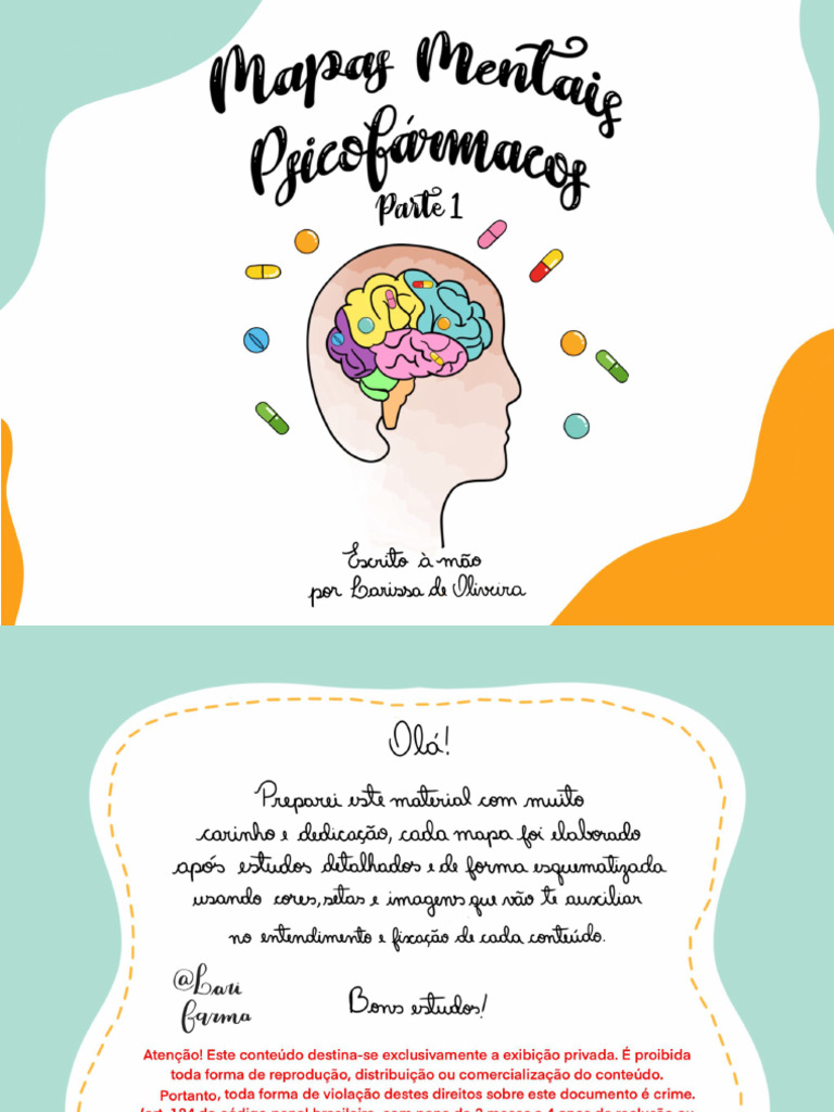 Mapas Mentais Pscofarmacos Parte 1 Larifarma | PDF