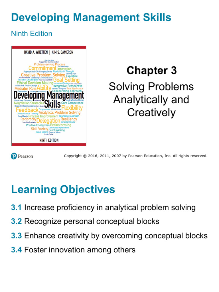 Chapter 3 Solving Problems Analytically and Creatively | PDF | Creativity | Thought