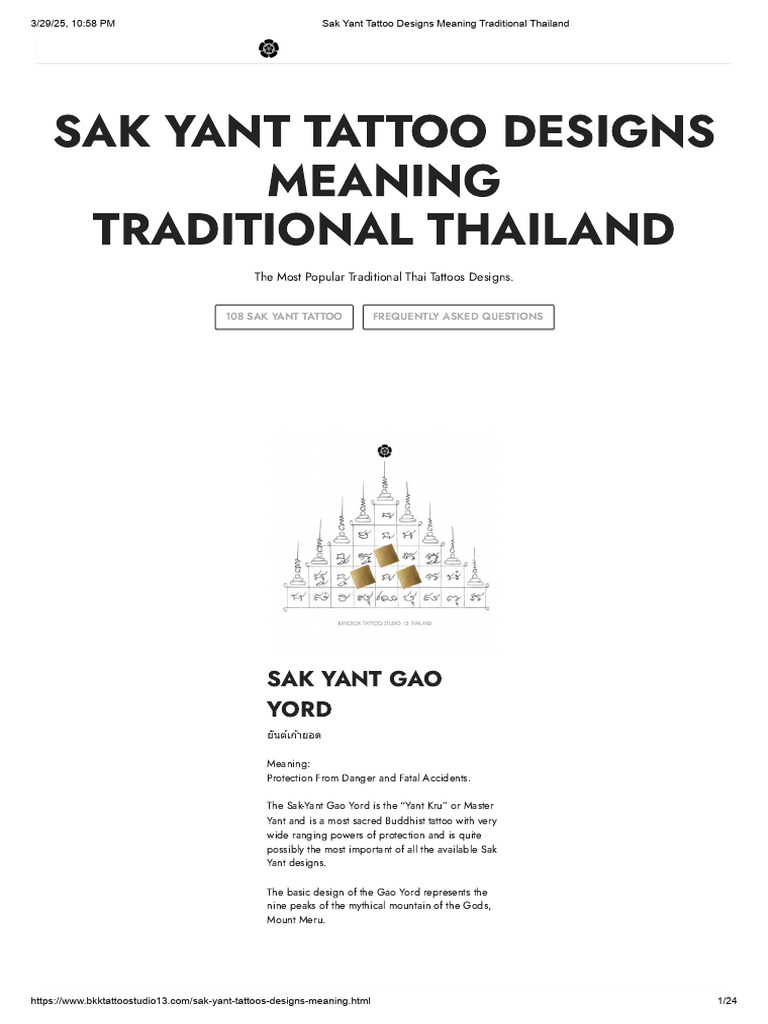 Sak Yant Round Tattoos Sak Yant Tattoo Designs Meaning Traditional