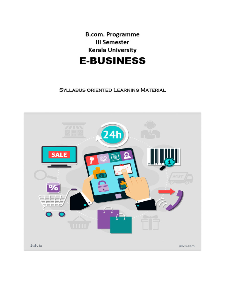 3 Sem Bcom E-Business Learning Material | PDF | Enterprise Resource Planning | Smart Card