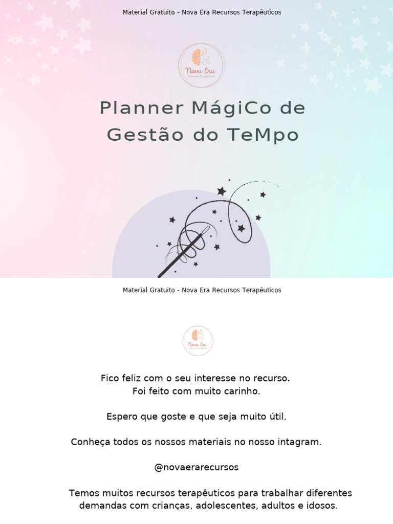 Planner M%C3%83%C2%A1gico de Gest%C3%83%C2%A3o de Tempo_Material ...