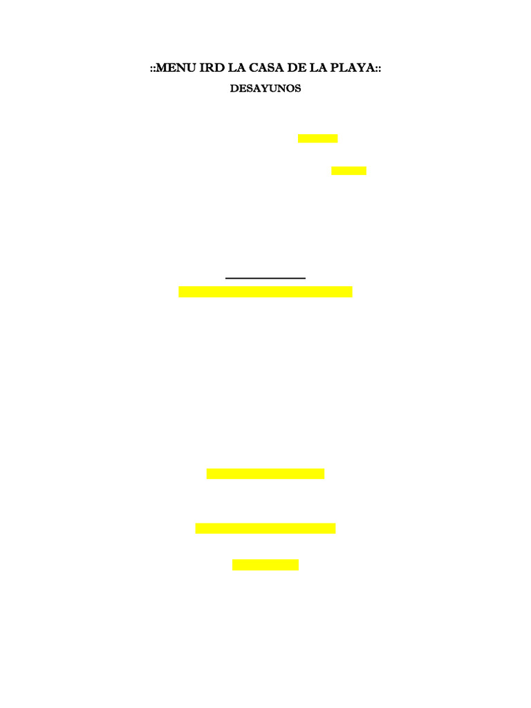 Menú Final IRD | PDF | Cilantro | ensalada