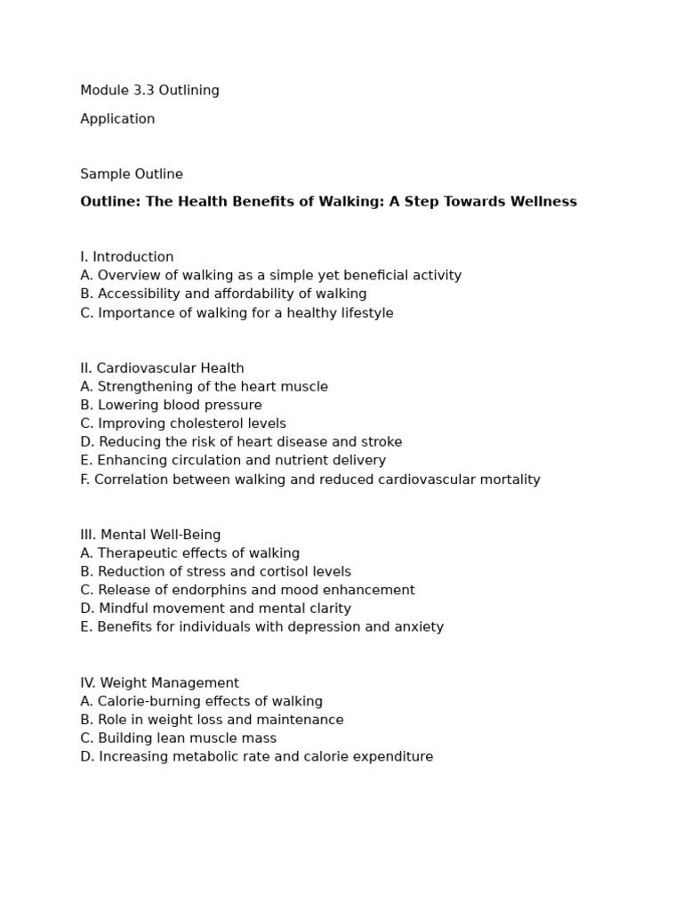 Answer Key Module 3.3 Outlining | PDF