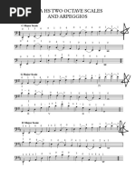 Two Octave Scales for Violin | PDF | Classical Music