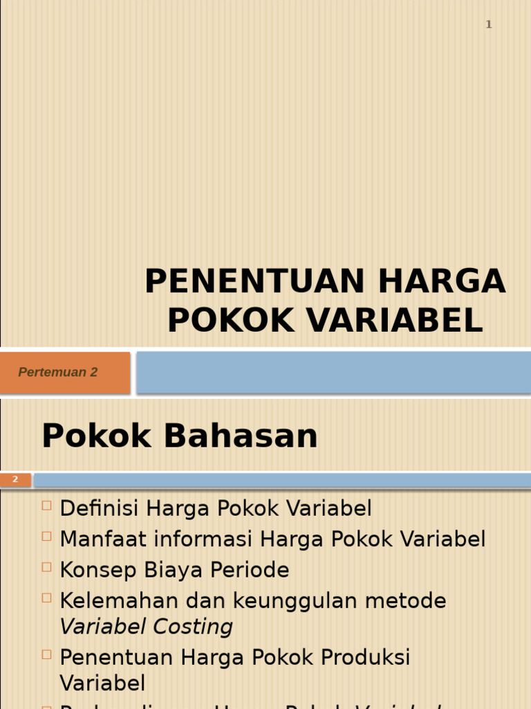 BAB 4 Variabel Costing | PDF