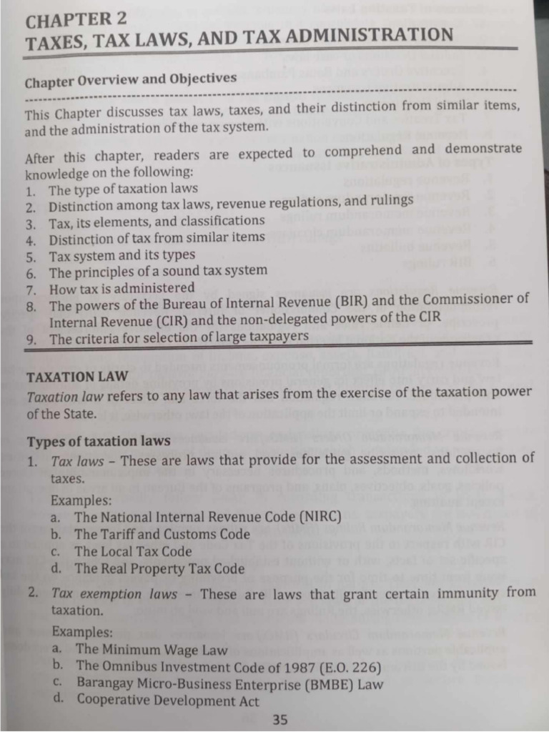 Tax Chapter 2 | PDF