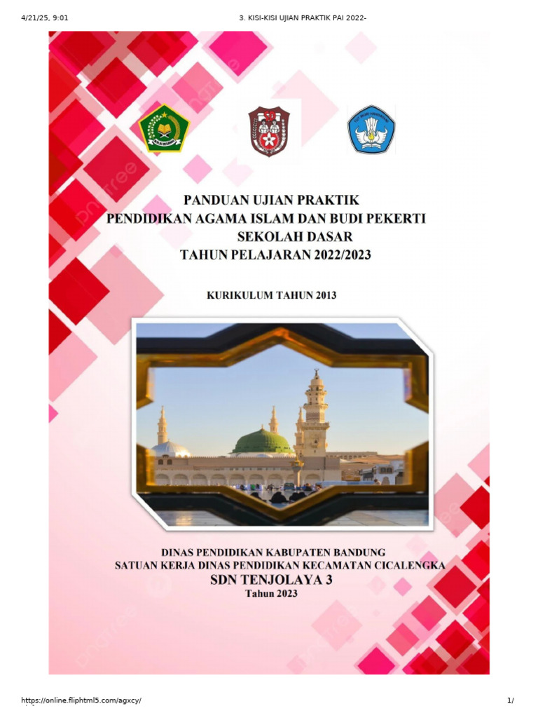 Kisi-Kisi Ujian Praktik Pai 2022-2023 | PDF