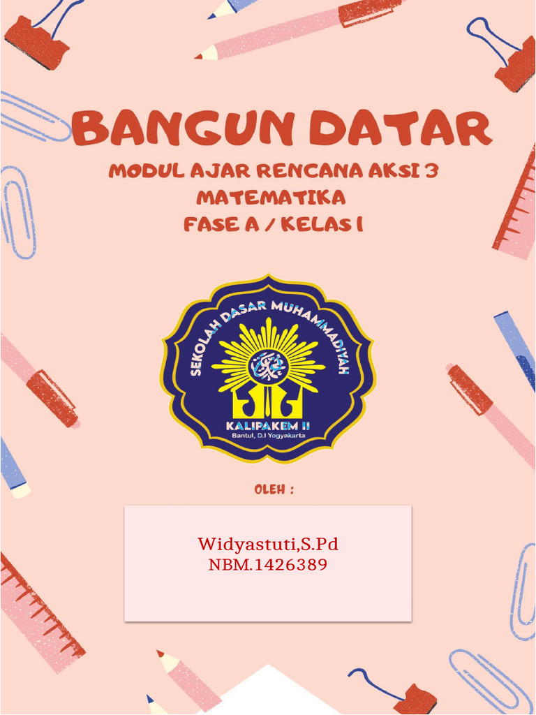Modul Ajar Kls 1 Bangun Datar | PDF